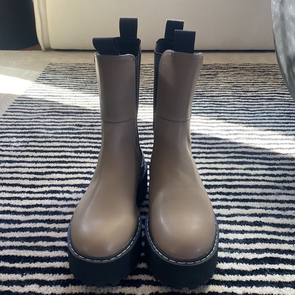 Shoes | Tan Platform Boots | Poshmark